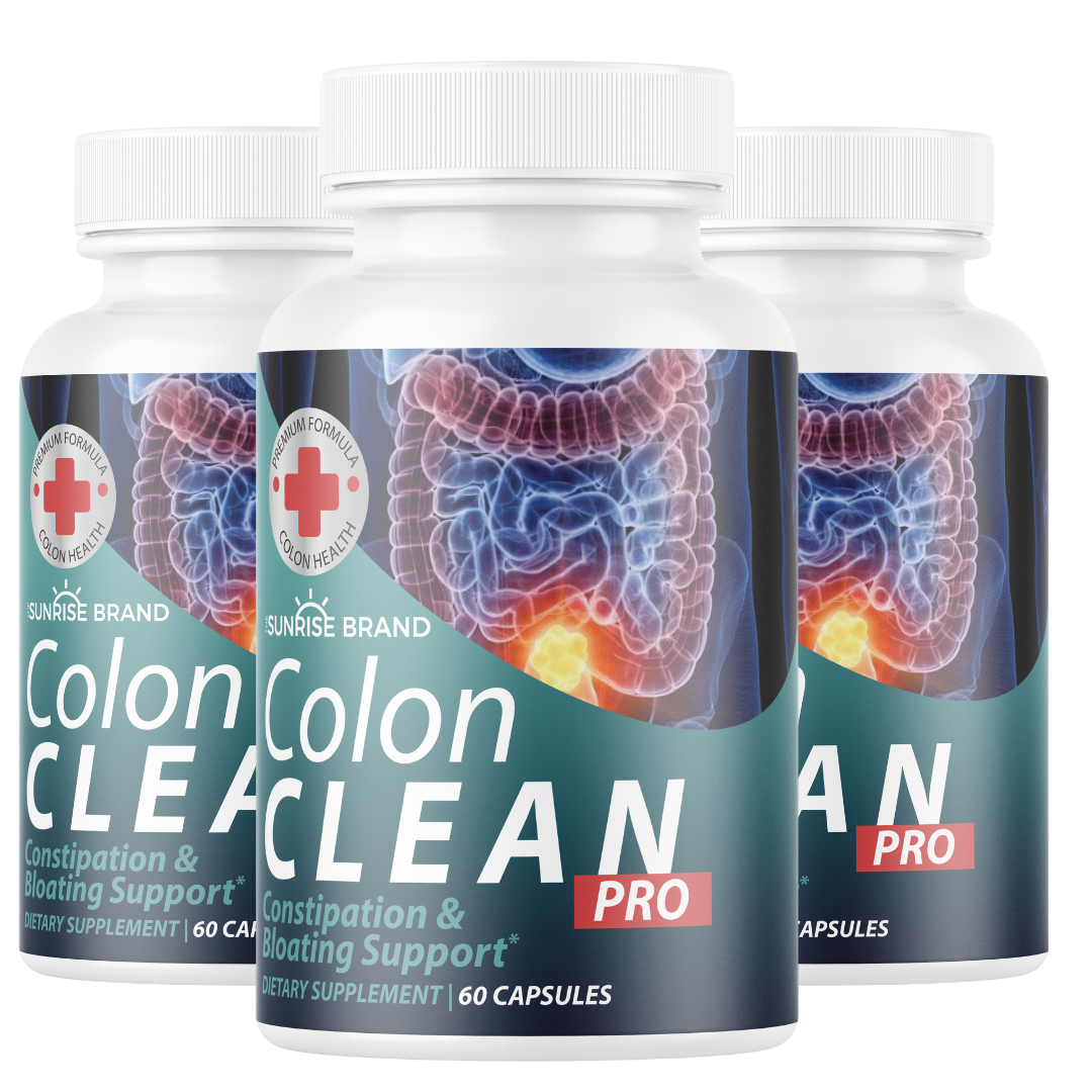 Colon Clean Pro Constipation & Bloating Support 3 Bottles 180 Capsules ...