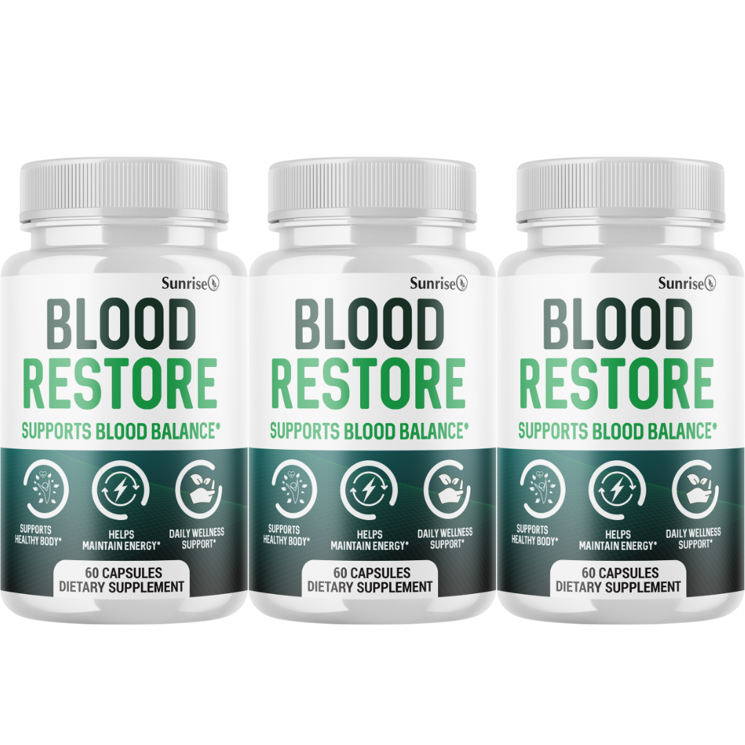 Blood Restore Wellness Support, Blood Balance Supplement Genuine 3 Bot ...