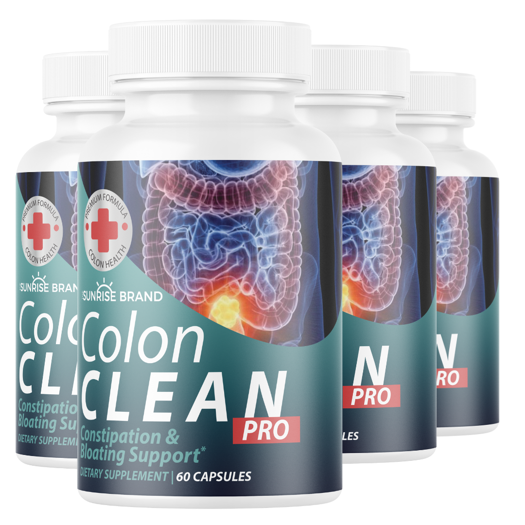 Colon Clean Pro Constipation & Bloating Support 4 Bottles 240 Capsules ...