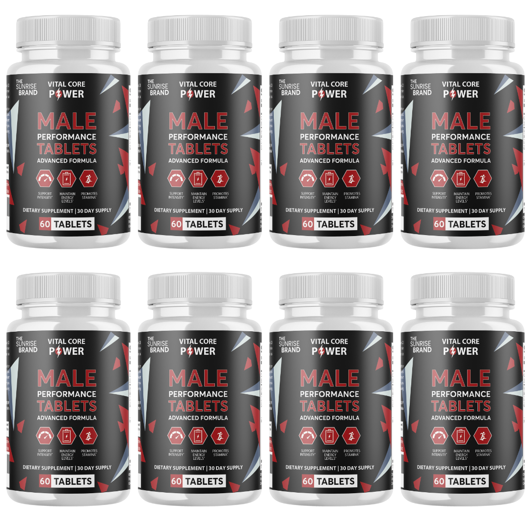 Vital Core Power Male Performance Supplement, Energy Support 8 Bottles ...